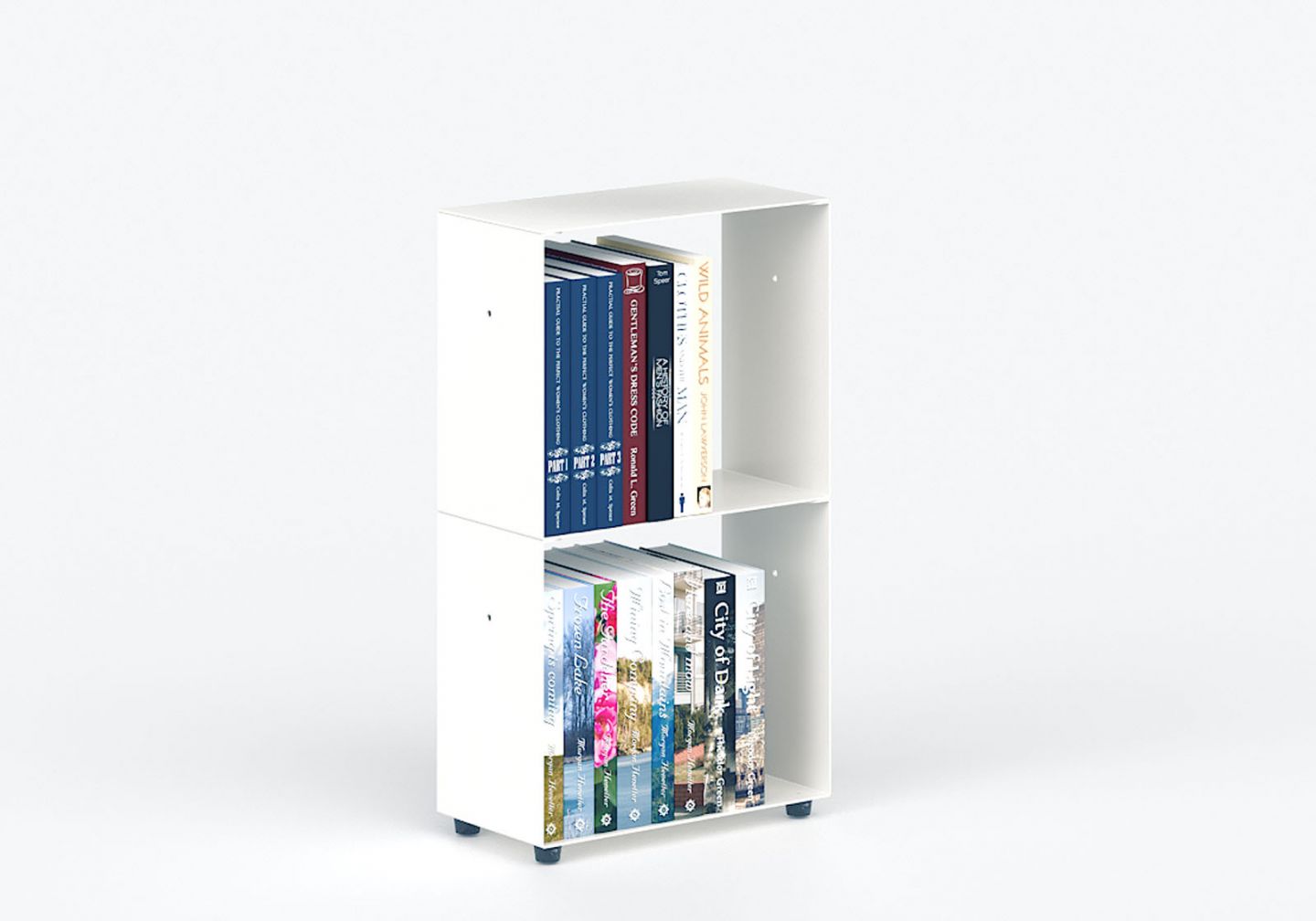 Small Bookcase W30 H50 D15 cm - 2 shelves