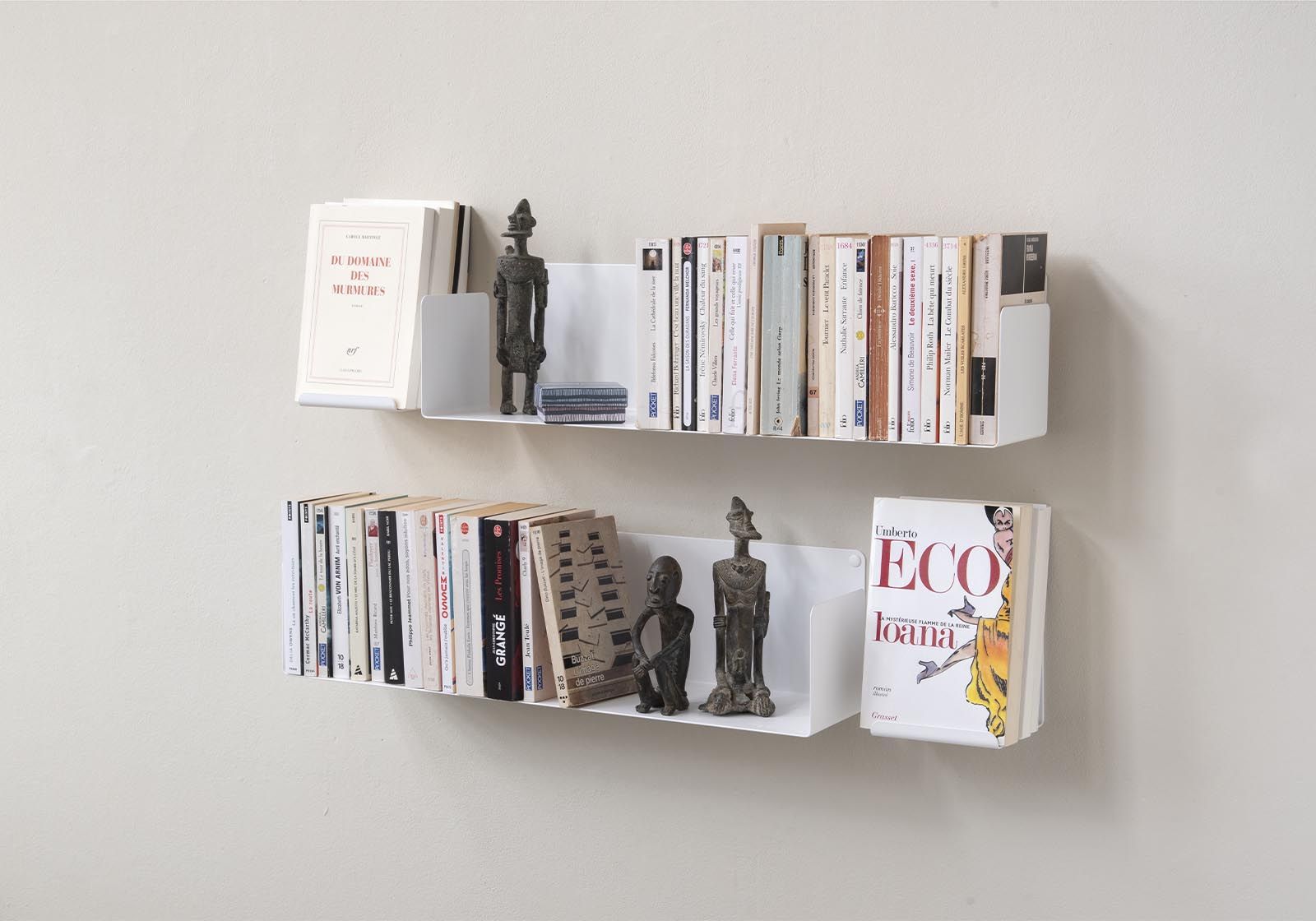 Shop Bookshelf in Steel - 2 Shelves and 2 Bookends