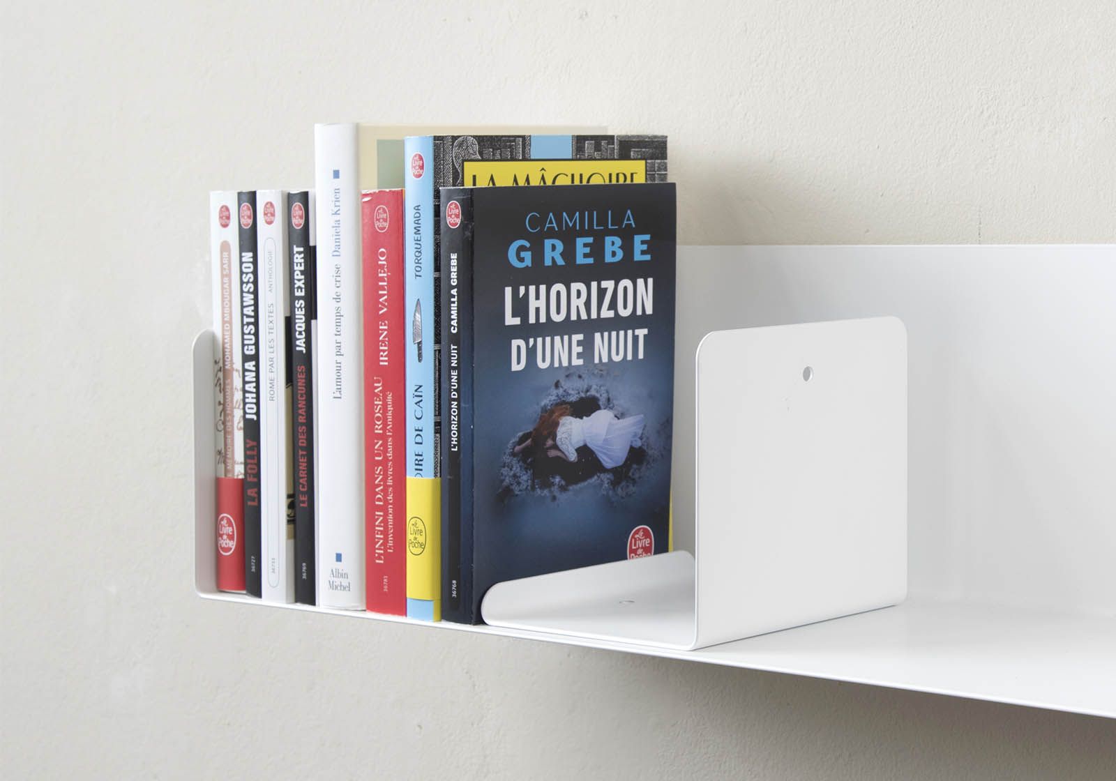 Shop Bookshelf in Steel - 2 Shelves and 2 Bookends