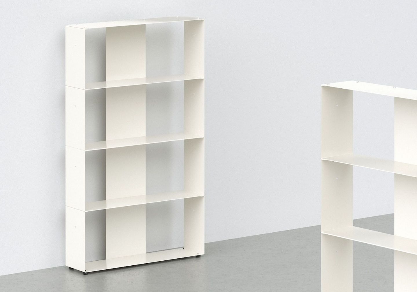 Buy now White Bookcase 60 cm - 4 shelves