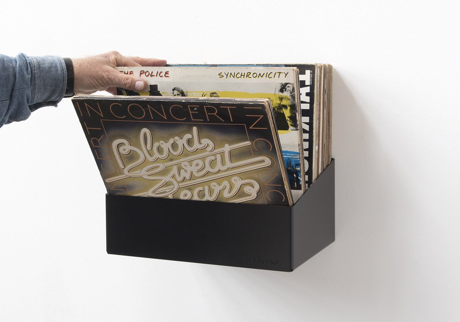 Buy the Vinyl Storage Wall Shelf - Black