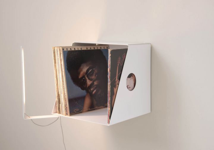 Buy Vinyl record storage box - Metal White