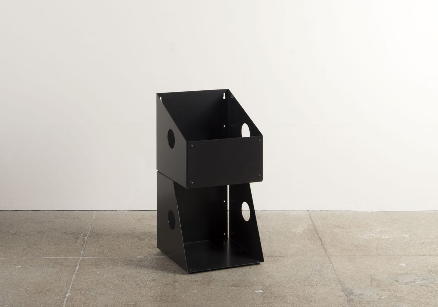 Opbergsysteem voor lp's kopen - Zwart Metaal 2 niveaus