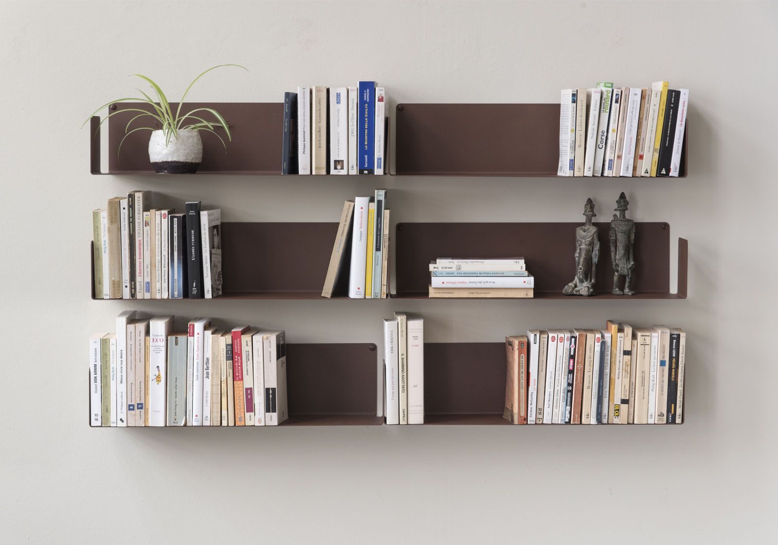 Buy Floating shelves rust color - 23.62 inches - Set of 6