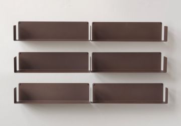 Rust color shelves - when color invites itself into your home
